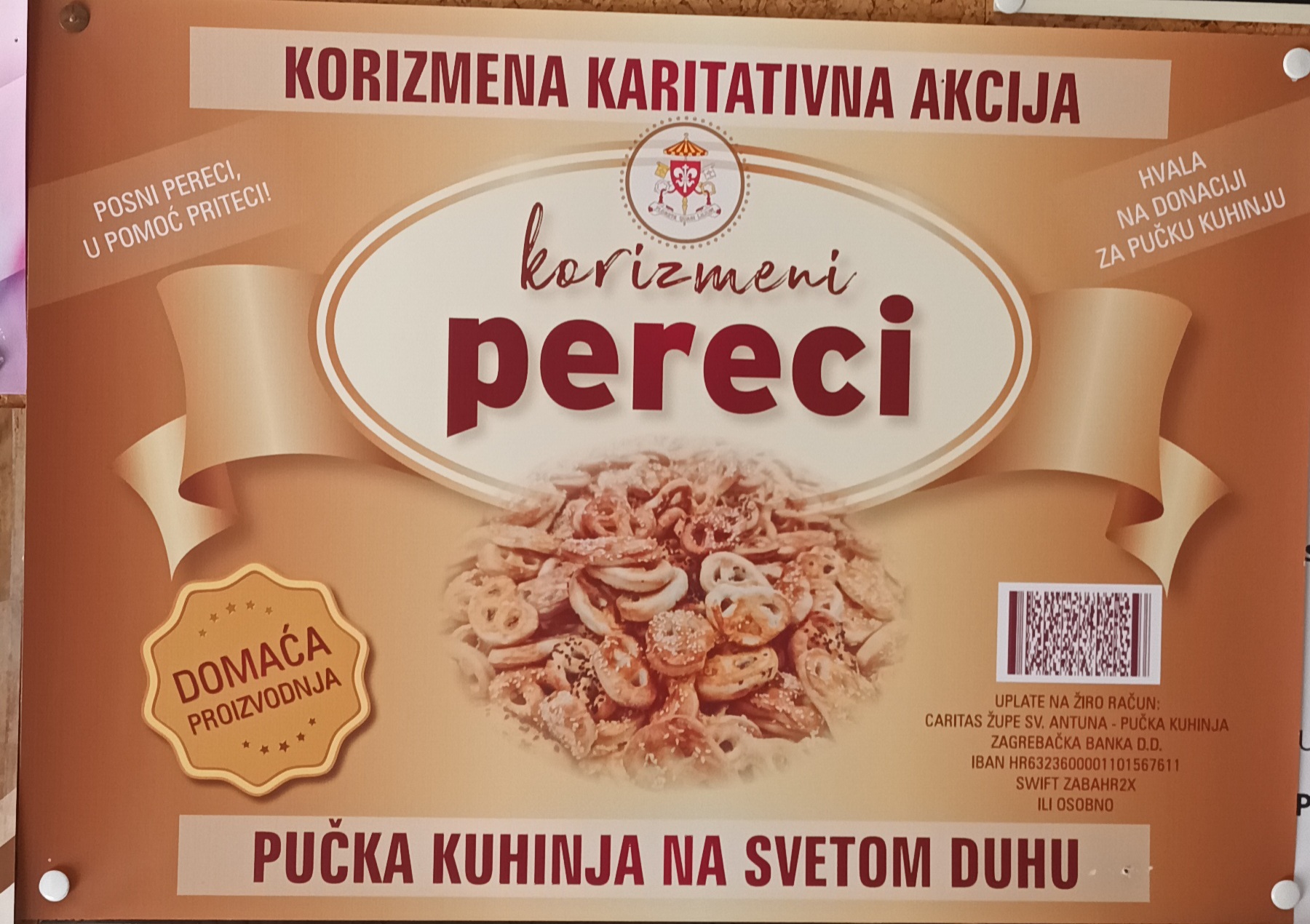 Volonterska akcija "Korizmeni pereci" - HRVATSKI UČITELJSKI KONVIKT